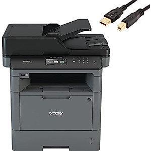 Brother MFC-L5705DW All-in-One Wireless Monochrome Laser Printer, Print Copy Scan Fax, Duplex (2-Sided), Ethernet, Hi-Speed USB 2.0, 42ppm, 1200x1200 dpi, 3.7" Touch LCD, PCM