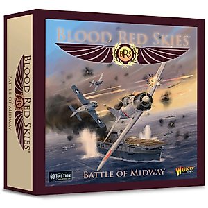 Warlord Blood Red Skies The Battle of Midway War Game - Role Playing Strategy Board Games for Adults, Table Top WWII Strategic Wargaming Kit - Tabletop Military History RPG Without Terrain