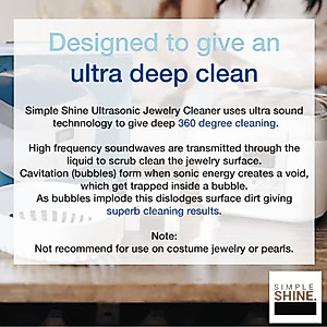Ultrasonic Jewelry Cleaner Kit - New Premium Cleaning Machine and Liquid Cleaner Solution Concentrate - Digital Sonic Cleanser for Watchbands Jewelry, Silver and More