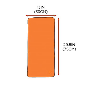 Ergodyne Chill Its 6602 Cooling Towel, Long Lasting Cooling Relief Orange 29.50" x 13.00"