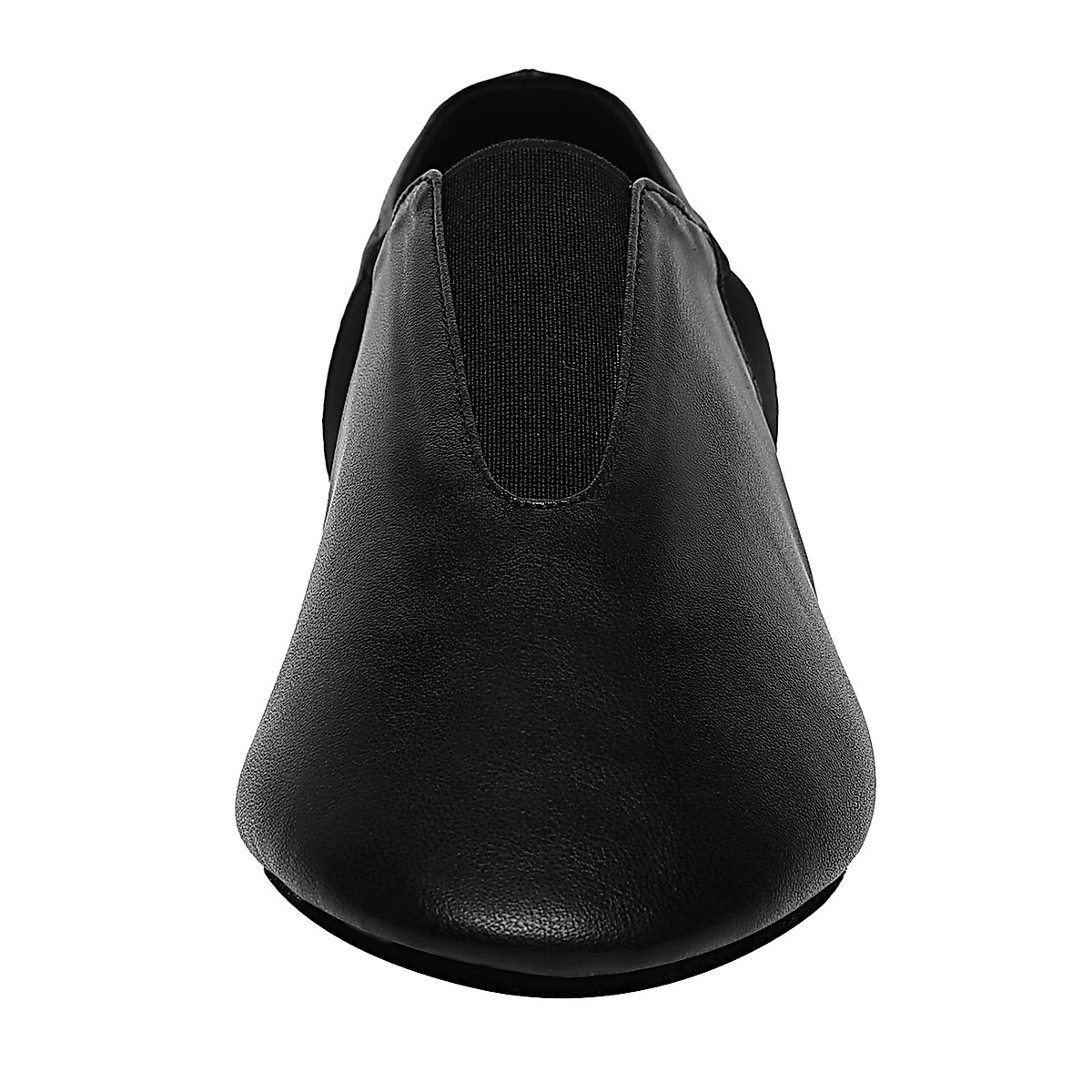 Leather Sole Jazz Shoes Dance for Women and Men's, Black (5W / 4M)