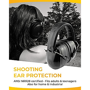 TRADESMART Ear Muffs & Glasses for Shooting, with Hard Carrying Case