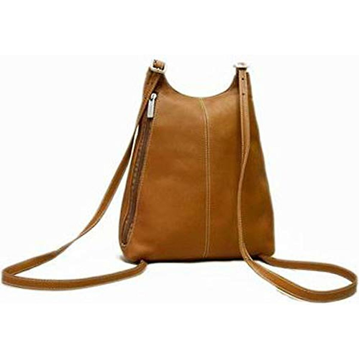 Le Donne Leather Women’s Slim Sling Backpack – Premium Full-Grain Colombian Vaquetta Leather Backpack, 12" x 4" x 9", Tan