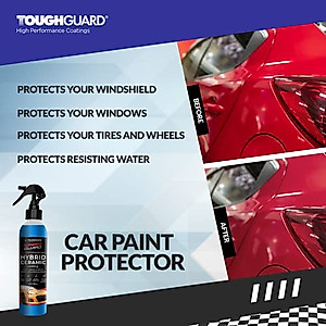 TOUGHGUARD SpeedGuard Hybrid Ceramic Coating Spray Paint Protector for Car Detail, Hydrophobic Polish Sealant, Auto Detailing Supplies Products, 8 oz, 236 ml