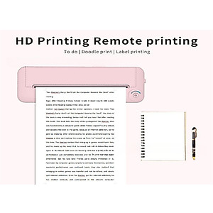 A4 Mobile Thermal Printer, Portable Rechargeable Tattoo Thermal Printer, Travel Bluetooth Inkless Printer for Office Home School
