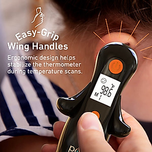Pure Enrichment® PureBaby® Penguin Ear Thermometer - InstaRead™ Technology, LCD Backlit Display, 10 Memory Settings, Dual Scale Readings, Fever Alert, & Cover - Ideal for All Ages, Babies and Children