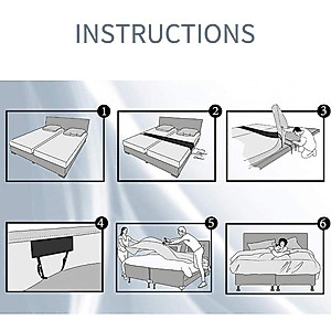 XUDREZ Home Bed Bridge, Twin to King Mattress Connector Converter Kit with Split King Bed Gap Filler Mattress Connector Adjustable Strap with Anti Slip Dual Loop Design to Create King and Queen