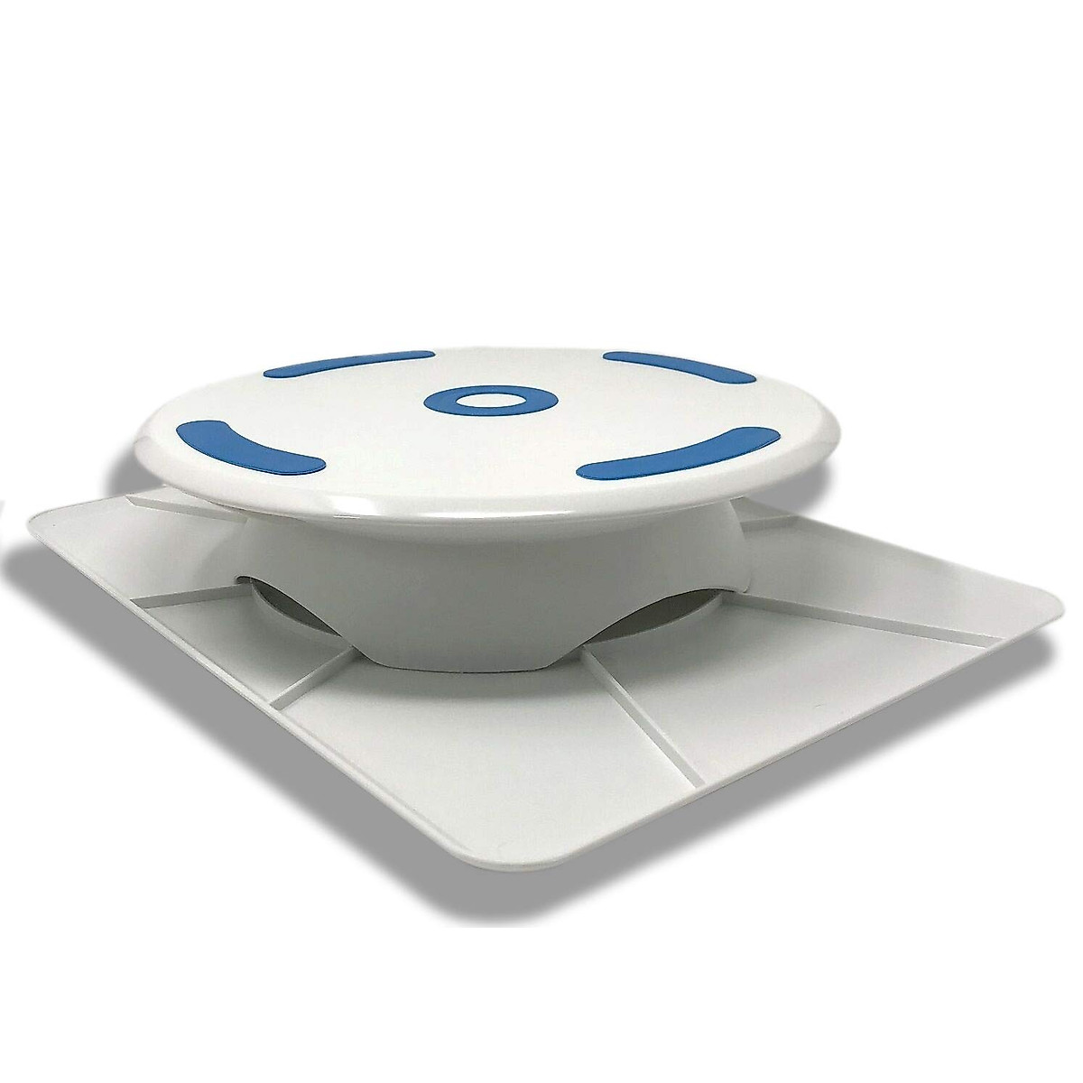 Ateco Reversible 2-Sided Revolving Cake Decorating Stand, Plastic Turntables and Base, 12 by 16-Inch and 12-Inch Diameter, White