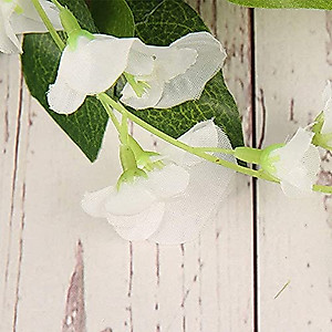 You's Auto Artificial Flowers, Bouquet Decor Realistic Flower,Bridal Wedding Bouquet for Wedding Home Birthday Party Arrangment Garden Decoration (White)