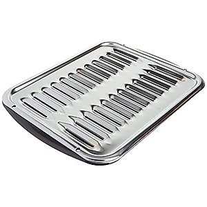 Range Kleen BP100 Porcelain Broiler Pan with Chrome Grill, 2-piece