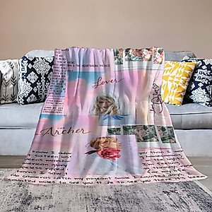Love Pop Singers Music Album Cover Throw Blanket Warm Blanket in Winter Fleece Bedding Birthday Christmas Travel Gift King Size Blankets for Bed Best Gifts for Fans Bedroom 40"x50"