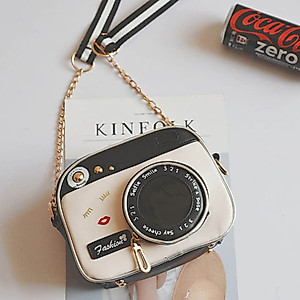PACKOVE Women Crossbody Bag Camera Shaped Bag PU Leather Handbag Fashion Camera Shaped Purse for Daily Use Travel Shopping