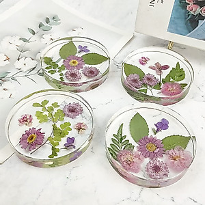 RESINWORLD 6-Cavity Deep Round Coaster Molds, 4 Inches Coaster Silicone Molds for Epoxy Resin, Coaster Resin Molds for Flower Bouquet Preservation