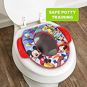 Disney Mickey Mouse "Clubhouse Capers" Potty Seat and Training Seat - Soft Cushion, Baby Potty Training, Safe, Easy to Clean