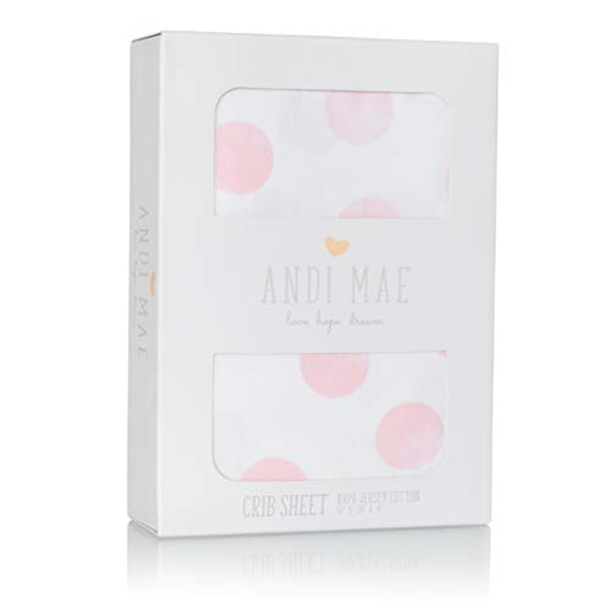 Andi Mae Crib Sheet - Watercolor Pink Dots - 100% Jersey Cotton - Fits Standard Crib or Toddler Mattresses
