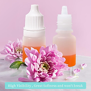 Olutacot 220 Pcs Dropper Bottles Eye Dropper Bottle Bulk Small Plastic Liquid Container Portable Squeezable Eye Liquid Dropper with Caps and Plug for Oil Eye Liquid Storage (5ml)