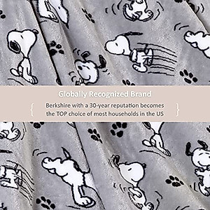 Berkshire VelvetLoft® Peanuts® Snoopy Cute Character Plush Throw Blanket, Peanuts Poses and Paws, Throw (55" x 70")