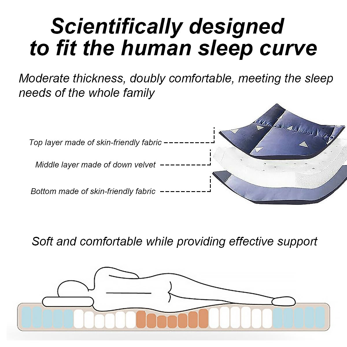 THABATAD Quilted Fitted Mattress Pad Queen, Thick Mattress Topper, Soft Cooling Mattress Cover Padded for Back Pain Relief, Mattress Protector with Overfilled Down Alternative Filling, Pink