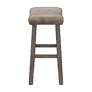 Hillsdale Furniture Saddle Counter Stool, Rustic Gray