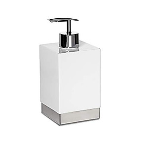 Roselli Trading Company Suites Bath Accessory Set, White/Stainless Steel Trim