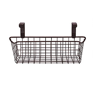 Spectrum Diversified Grid Storage Basket, Over the Cabinet Door, Small, Bronze