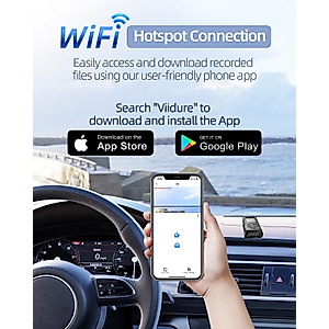 VIDCASTIVE 4K WiFi Body Camera Built-in 64G Record Video Audio, Police Body Worn Cam with 180° Rotatable Lens, Night Vision, 2000mAh Battery for Daily Records, Delivery/Serving Jobs