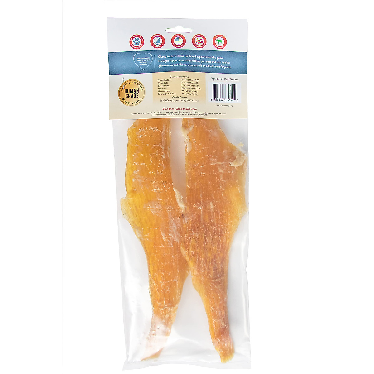 Goodness Gracious Gnarlies Human Grade Beef Tendon Chews