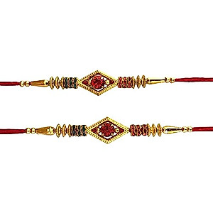 Set of 2 Rakhi for Brother Bhaiya Bhabhi Gift Rakhi for Family Raksha Bandhan Festival Rakhi for Bhaiya and Bhabhi Wrist Bands for Loving Sibling Brother Sister Father Friends