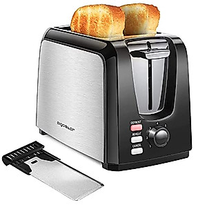 Electric Panini Press Indoor Grill Sandwich Maker + Toaster 2 Slice Wide Slots Best Rated Prime Toasters