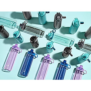 Pogo Active BPA-Free Tritan Plastic Leak-Proof Water Bottle with Soft Straw, 32 oz, Academy Navy