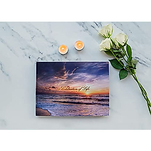 LIFETOO Ocean Funeral Guest Book 12" x 8", Celebration of Life Guest Books, Memorial Service Guest Book Sign for Funerals | Guest Book for Funeral, Guests Sign in Book Memory Book for Funeral Guest