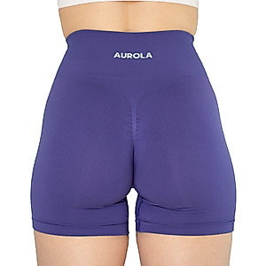 AUROLA Intensify Workout Shorts for Women Seamless Scrunch Short Gym Yoga Running Sport Active Exercise Fitness Shorts(S,Very Peri)
