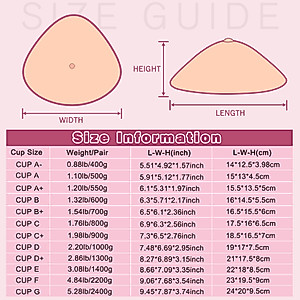 IVITA One Pair D Cup Triangle Shape Silicone Breast Forms Fake Boobs for Mastectomy Prosthesis Crossdresser Transgender Cosplay Bra Enhancer inserts Pads