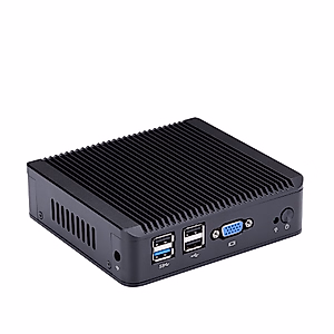 Best pc Qotom-Q190G4-S01 with celeron J1900 X86 2.42 GHz 4G ram 256G SSD 4 LAN 1080P Full HD Video Multiple Ethernet Ports