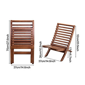 sxvbdway Outdoor Folding Chair Beach Folding Chair Foldable Moon Chair Ergonomic Bamboo Lightweight Camping Picnic Backpacking Hiking Beach Collapsible Chair Patio Dining Chairs Brown