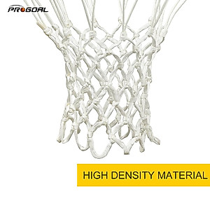 Progoal Professional Heavy Duty Basketball net Replacement,Fits Standard Indoor and Outdoor 12-Loop Rims(White, Standard Size)