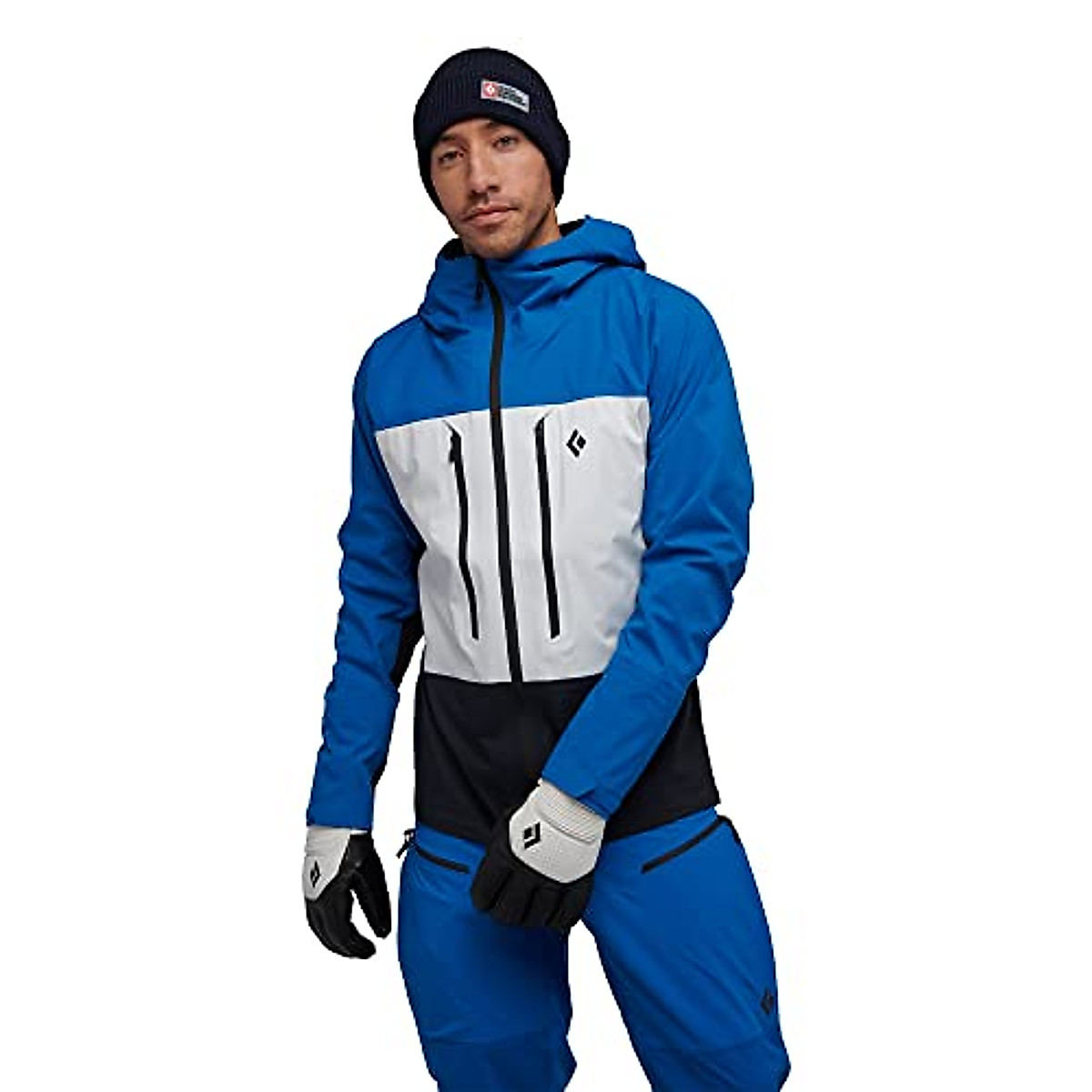 Black Diamond Equipment - Men's Dawn Patrol Hybrid Shell (as1, alpha, l, regular, regular, Kingfisher-White-Black)