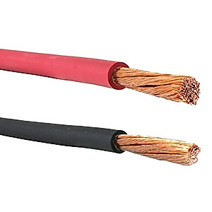 #4 Gauge AWG - Flex-A-Prene® - Welding/Battery Cable - Black & Red - 600 V - Made in USA (100 FEET OF EACH COLOR)