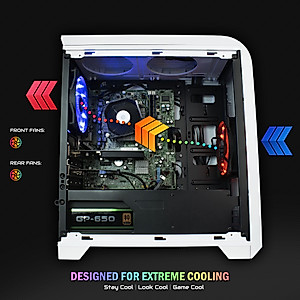 Periphio Vortex Gaming PC Desktop Computer Tower, Intel Quad Core i5 3.2GHz, 16GB RAM, 120GB SSD 500GB 7200 RPM HDD, Windows 10, Nvidia GT1030 2GB Graphics Card, HDMI, Wi-Fi (Renewed)