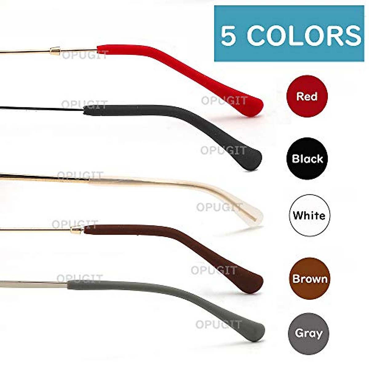 8 Pairs Eyeglass End Tips Ear Sock Pieces Anti-Slip Tube Replacement Tips Silicone for Thin Metal Eyeglass Legs,4 Black/4 White