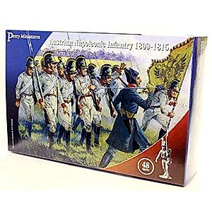 Napoleonic Wars Plastic Toy Soldiers Kit 28mm Austrian Napoleonic Infantry 1809-15 (48) Model Figures Wargaming Set