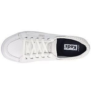 Keds womens Center 2 Sneaker, White Leather, 8.5 US