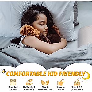 YIHATA Bed Bumpers for Toddlers 1 Pack Bed Rail for Toddlers Foam Safety Bed Guard Rail for Kids with Non-Slip Water Resistant and Washable Cover Bed Bumper for Twin, Queen, King, Full Bed