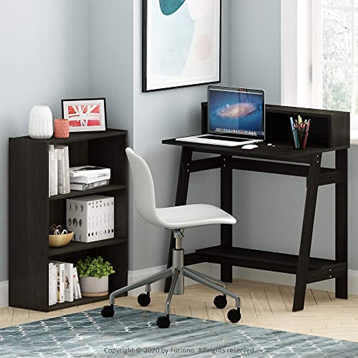 Furinno Simplistic a Frame Computer Desk, Espresso