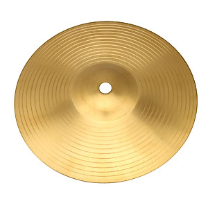 Lovermusic Golden Diameter 8 Inch Drum Cymbal Brass Alloy Crash Percussion Accessories for Drum Kit Suitable for Novices （Small）