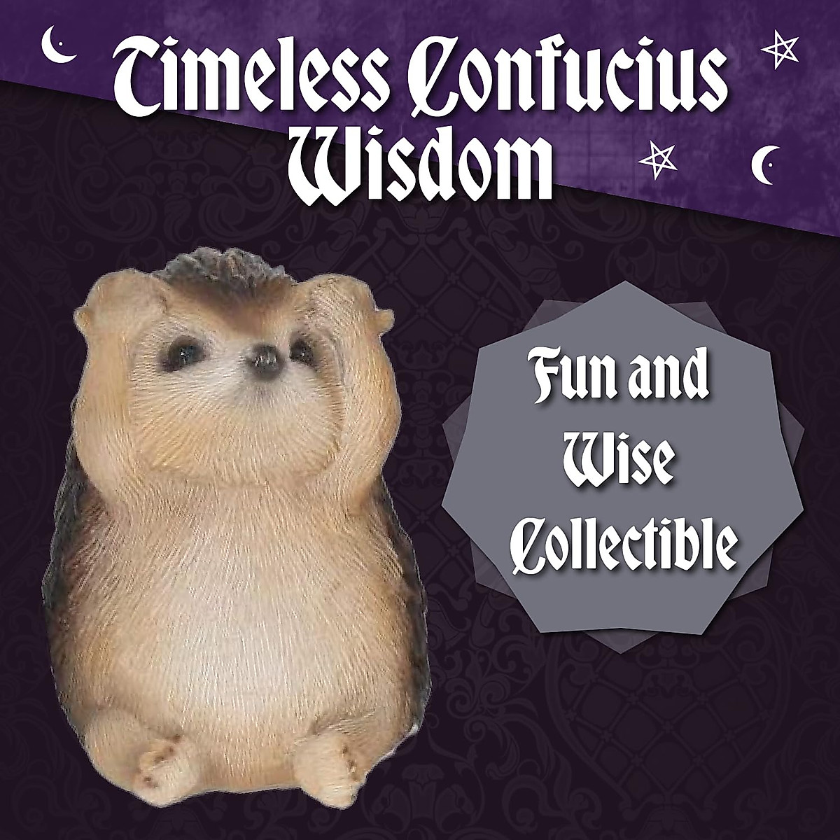 Nemesis Now Three Wise See No Evil Hear No Evil Speak No Evil Figurines, Adorable Hand-Painted Resin Collectibles and Gift - Hedgehogs