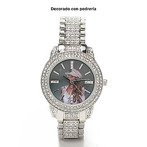 Nicole Lee 2 Pieces Accessories Value Gift Set (Phone Case Crossbody Wallet, Diamond Fashion Watch) (Sara is Soft but Strong)