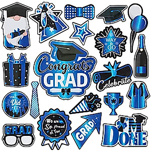 20Pcs Graduation Car Magnet Decors Class of 2023 Blue Graduation Refrigerator Magnets We are So Proud of You Graduation Magnets Stickers Grad Party Favors for Car School Office Whiteboard Home Decor