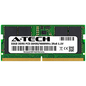 A-Tech 32GB RAM for ASUS ROG Zephyrus G14 (2022) GA402, GA402RJ, GA402RK Gaming Laptop | DDR5 4800MHz PC5-38400 SODIMM 2Rx8 1.1V 262-Pin Non-ECC SO-DIMM Memory Upgrade