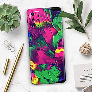 DesignSkinz Liquid Abstract Paint V12 Protective Vinyl Decal Wrap Skin Cover Compatible with The Samsung Galaxy S20 (Screen Trim & Back Glass Skin)